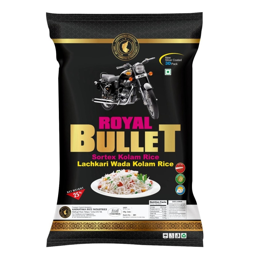 Royal Bullet Sortex Kolam Rice Lachkari Wada Kolam Rice » Karnataka ...